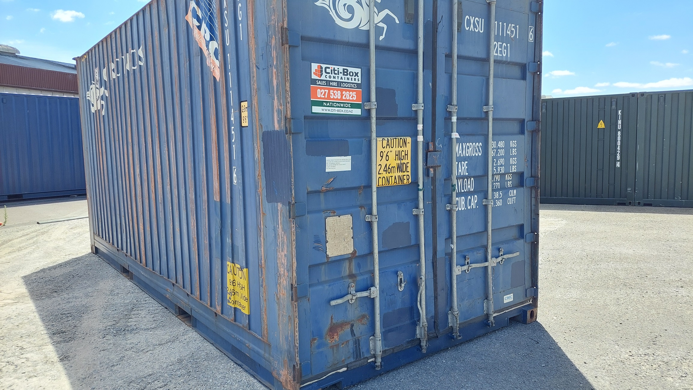 20′ High Cube Shipping Container – Pallet Wide Cargo Worthy ...