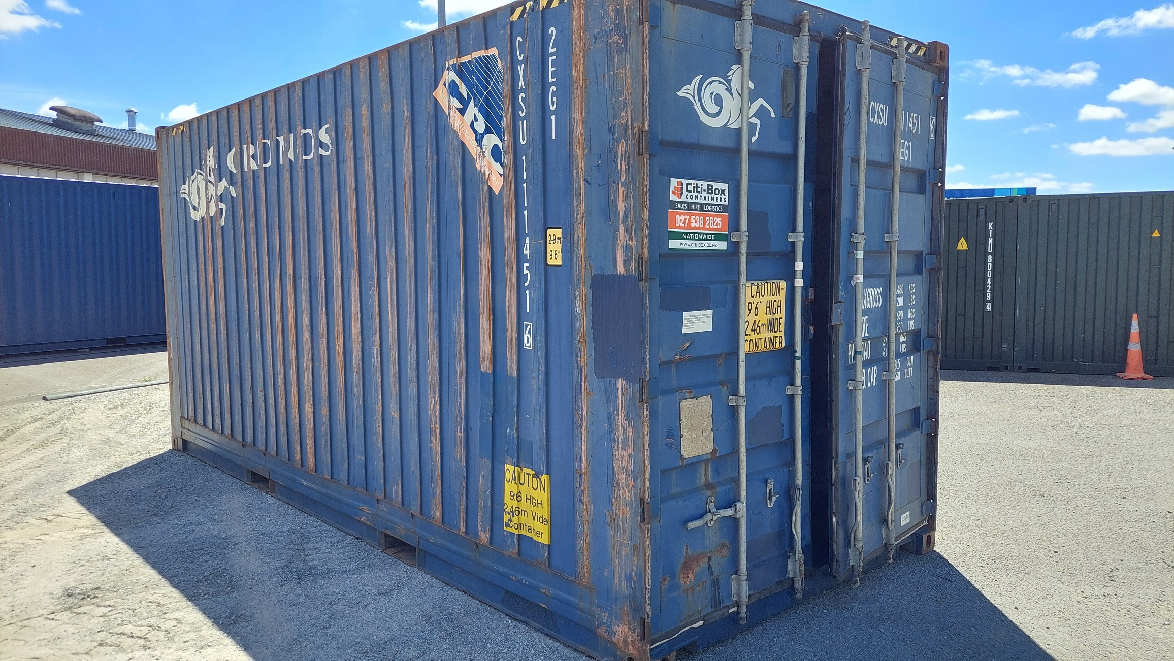 20′ High Cube Shipping Container – Pallet Wide Cargo Worthy ...